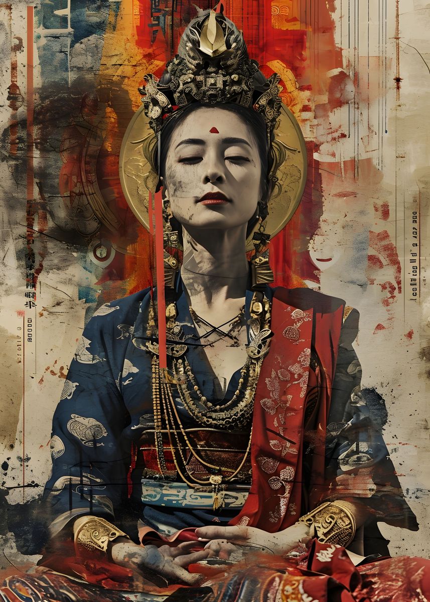 'Chinese Women' Poster, picture, metal print, paint by MajopArt | Displate