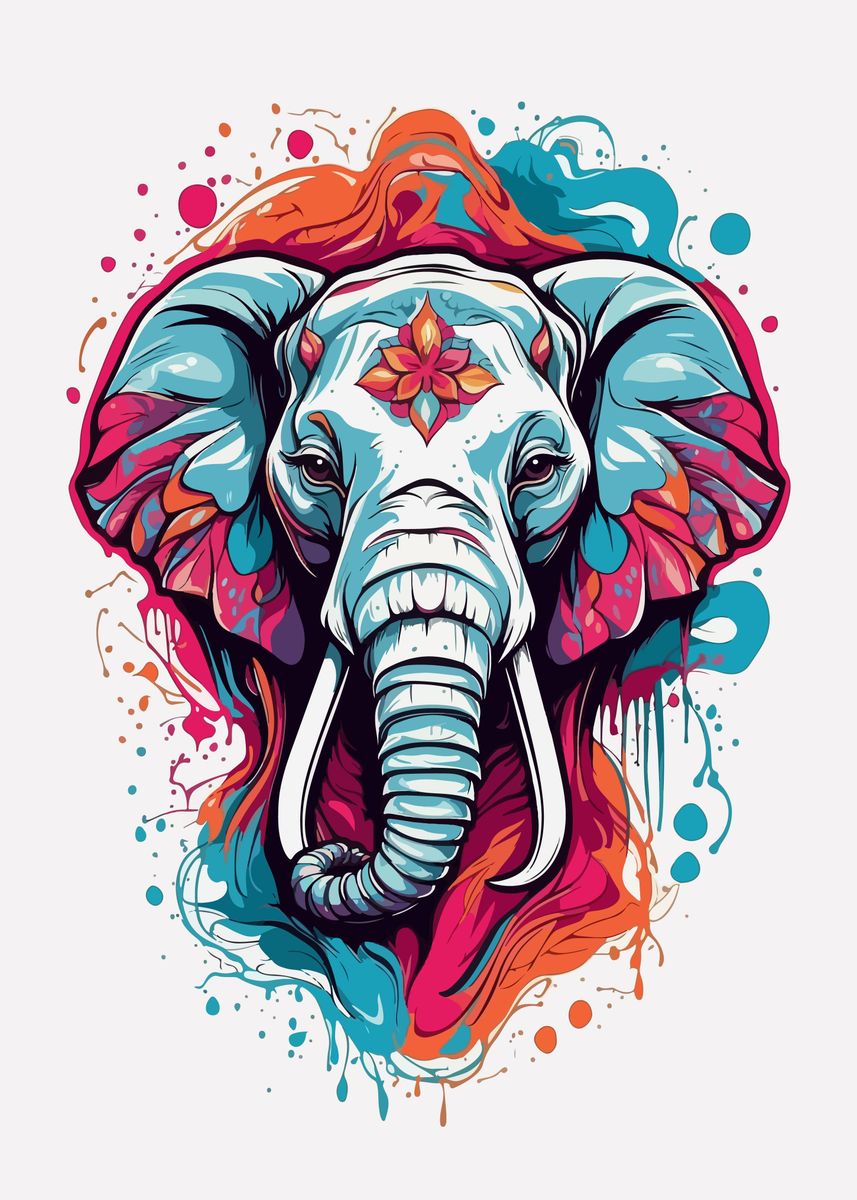 'Artificial Elephant ' Poster, picture, metal print, paint by Jpeg Arts ...