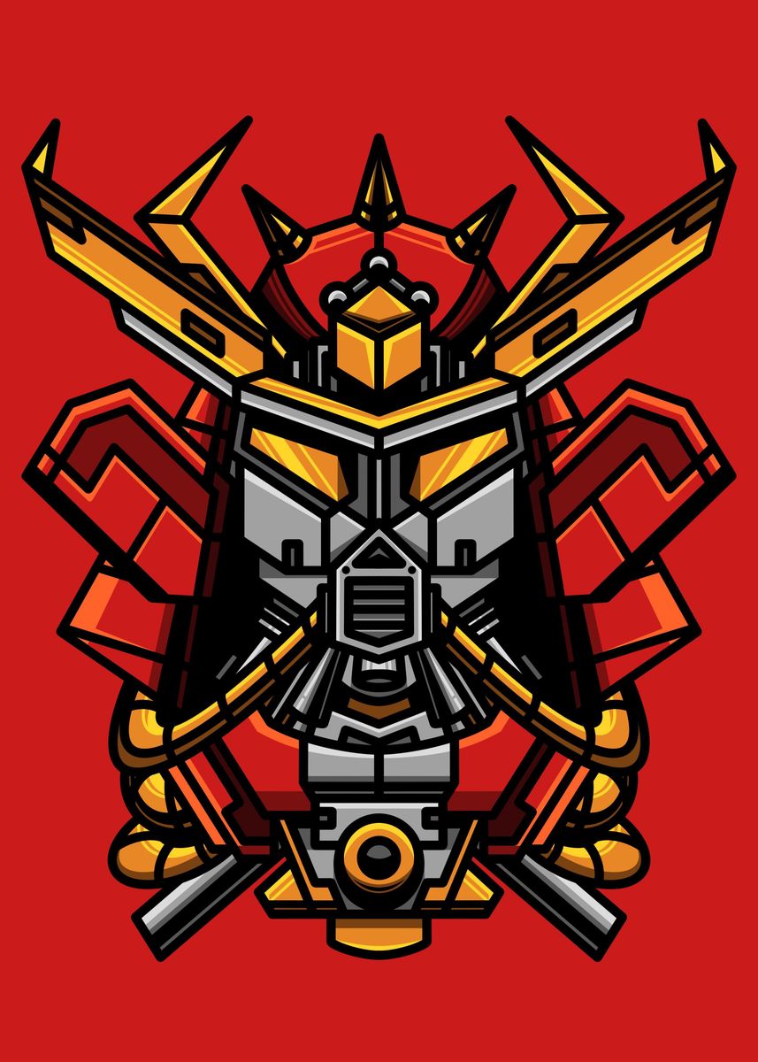 'Mecha Samurai' Poster, picture, metal print, paint by artisticdesign ...