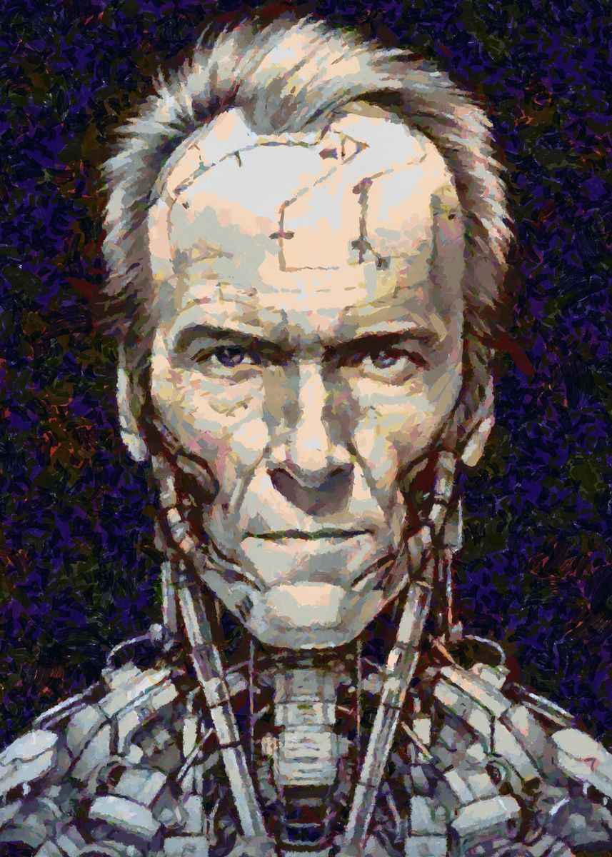 'Robot cowboy' Poster, picture, metal print, paint by Dark Zeka | Displate