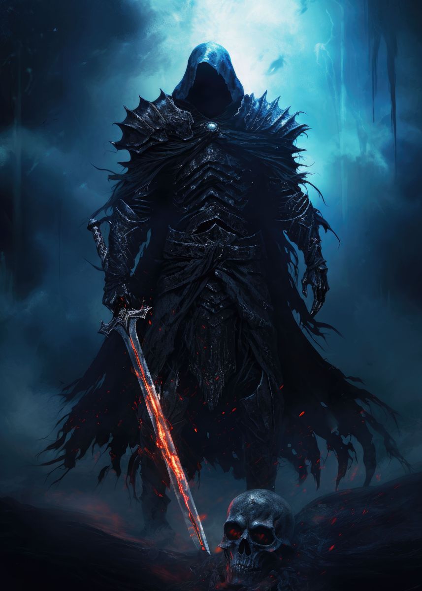 'Death Knight' Poster, picture, metal print, paint by Jan | Displate