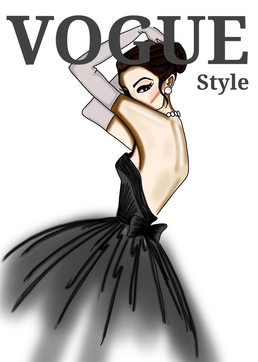'Vogue Style' Poster, picture, metal print, paint by Anam Hanif Studio ...