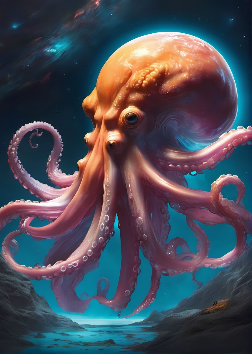 'Animal Cosmic Space' Poster, picture, metal print, paint by Surreal ...