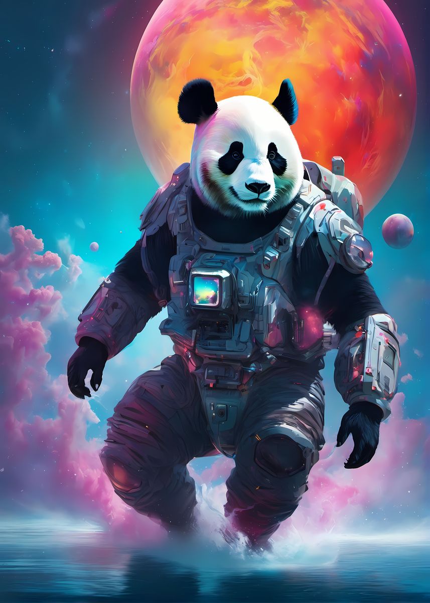 'Animal Cosmic Space' Poster, picture, metal print, paint by Surreal ...