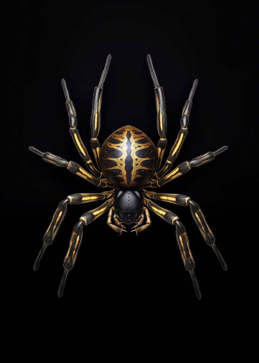 'Dark Gold Spider Animal' Poster, picture, metal print, paint by Morgan ...
