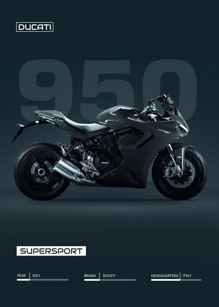 'Ducati Supersport' Poster, picture, metal print, paint by Basues ...