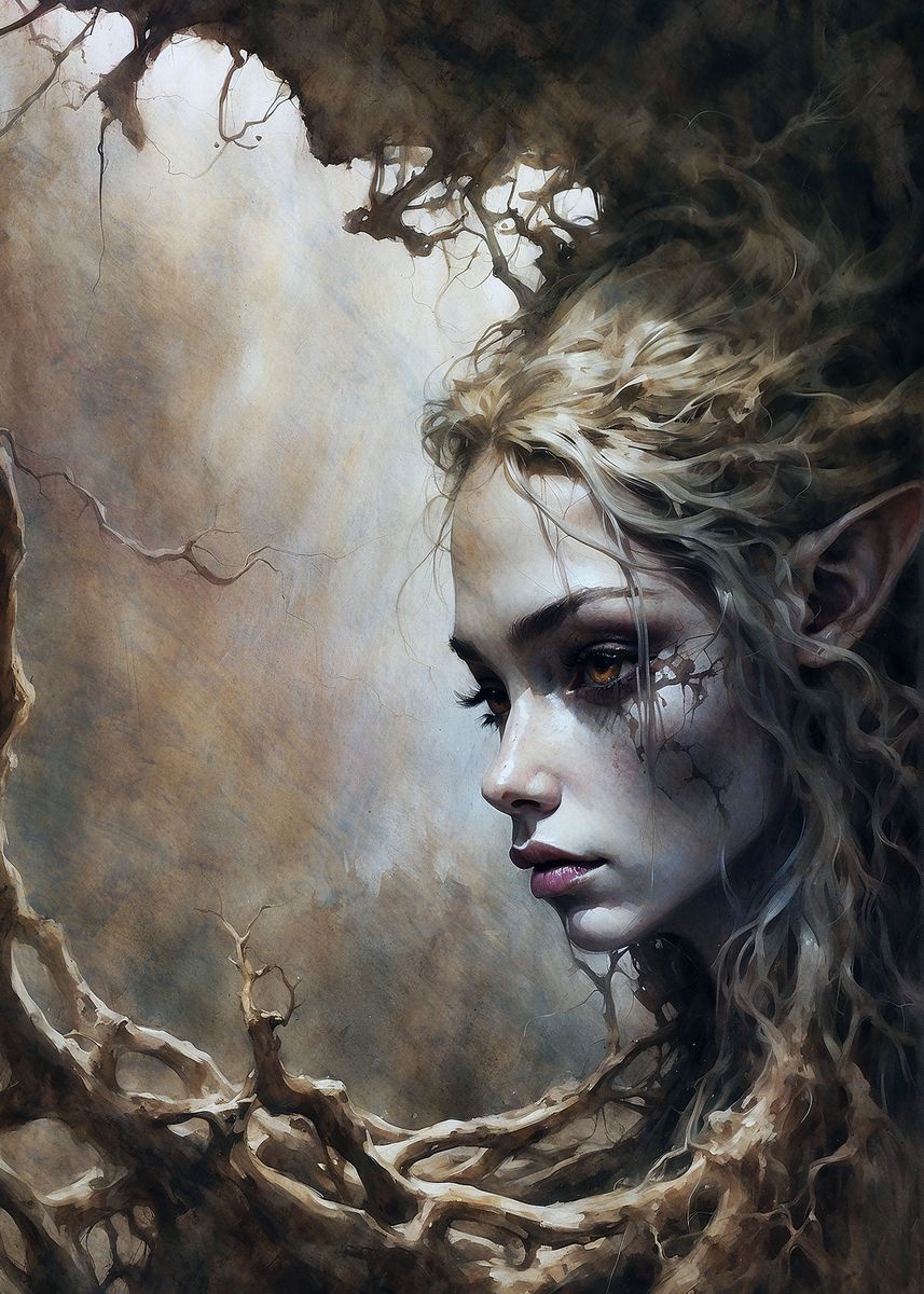 'The Ashen Nymph' Poster, picture, metal print, paint by Shroom ...