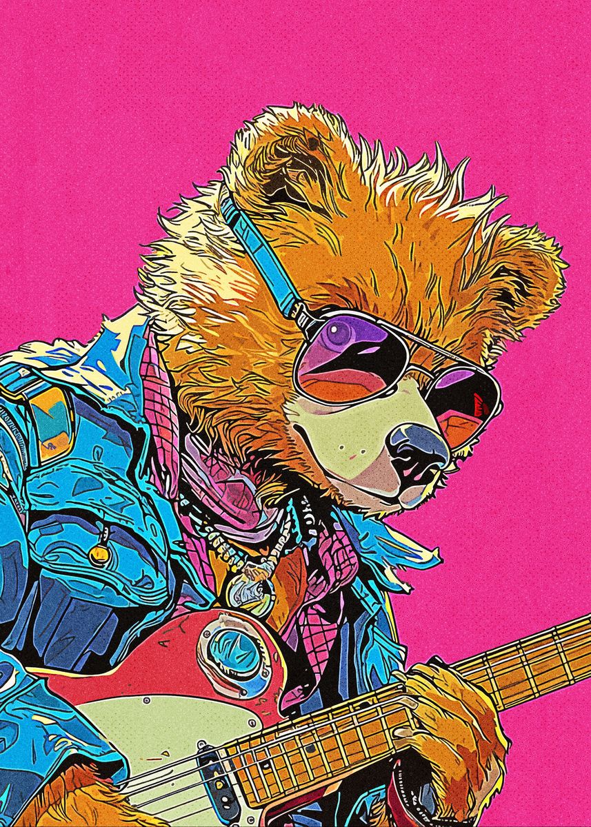 'Pinky Rock Music' Poster, picture, metal print, paint by Ammar Zain ...
