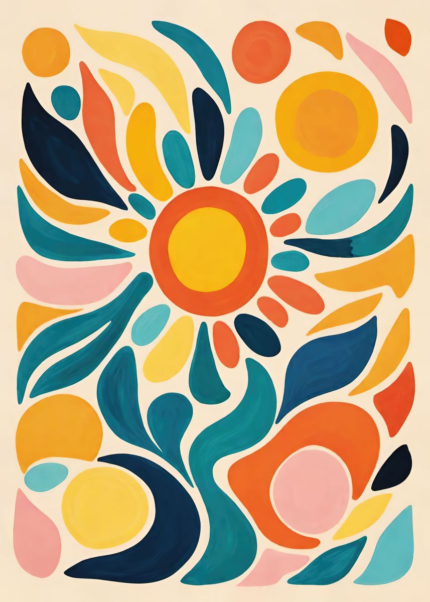 'Bohemian Sunshine Art' Poster, picture, metal print, paint by ...