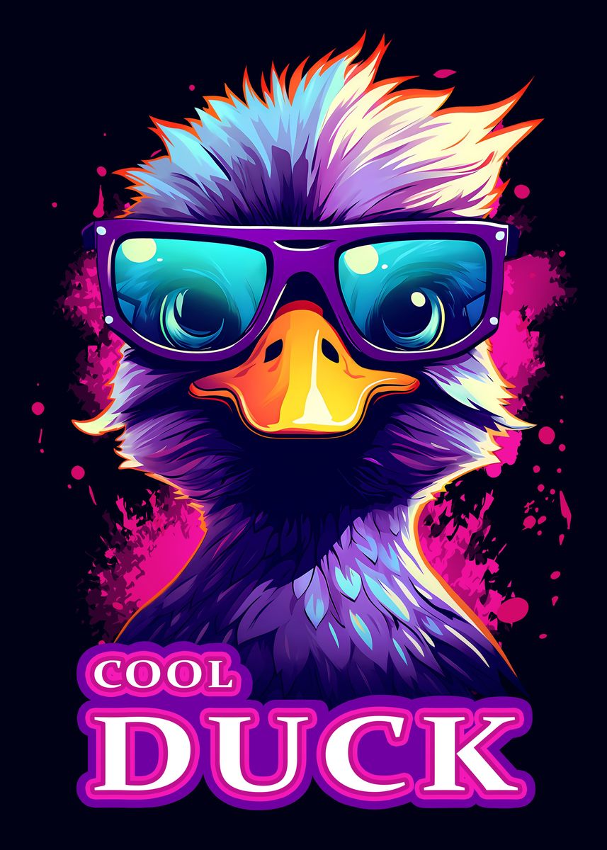 'Dapper Quacker Duck' Poster, picture, metal print, paint by Juka Arts ...