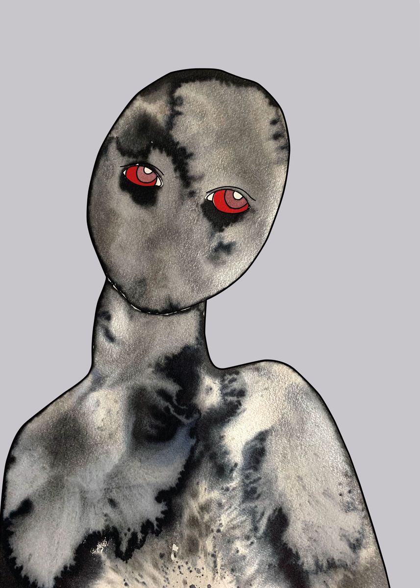 'Silver Woman Portait' Poster, picture, metal print, paint by Nolanda ...