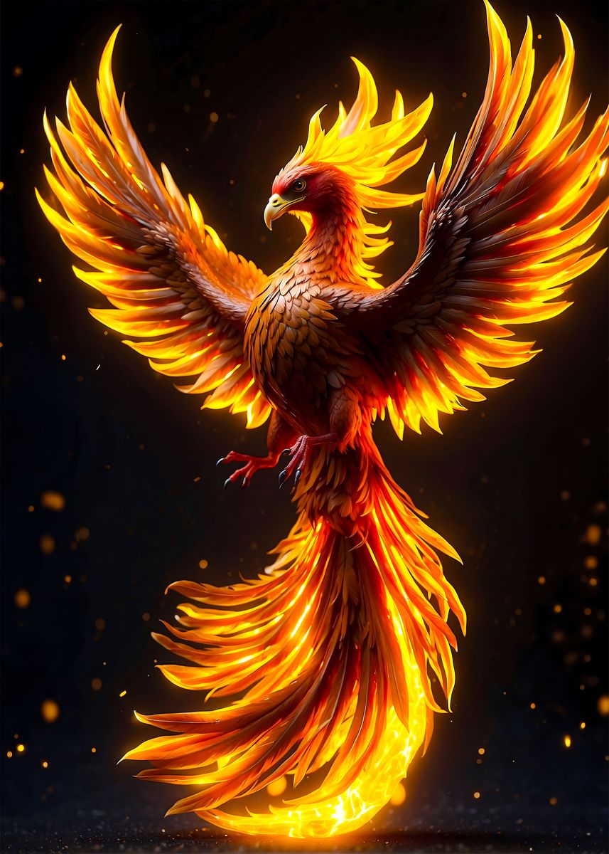 'Phoenix Bird' Poster, picture, metal print, paint by Danan Putra ...