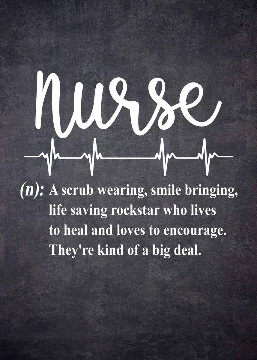 'Funny Nurse Definition' Poster, picture, metal print, paint by AgevTor ...