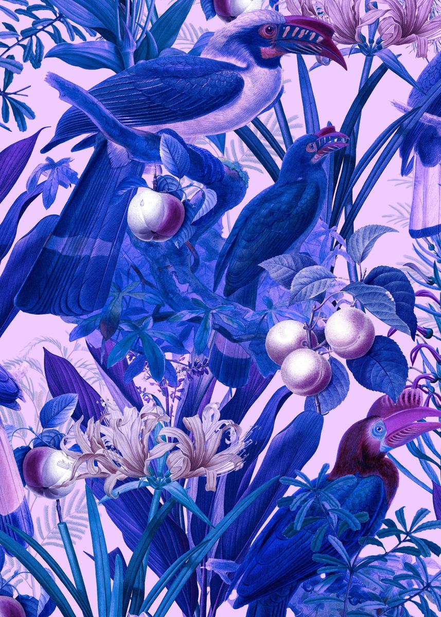 'Purple Jungle' Poster, picture, metal print, paint by imrik studio ...