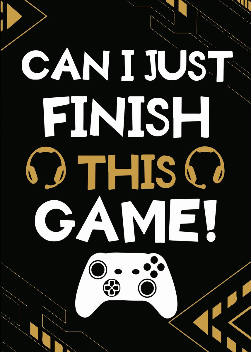 'Game Gamer Gaming Poster' Poster, picture, metal print, paint by Metal ...