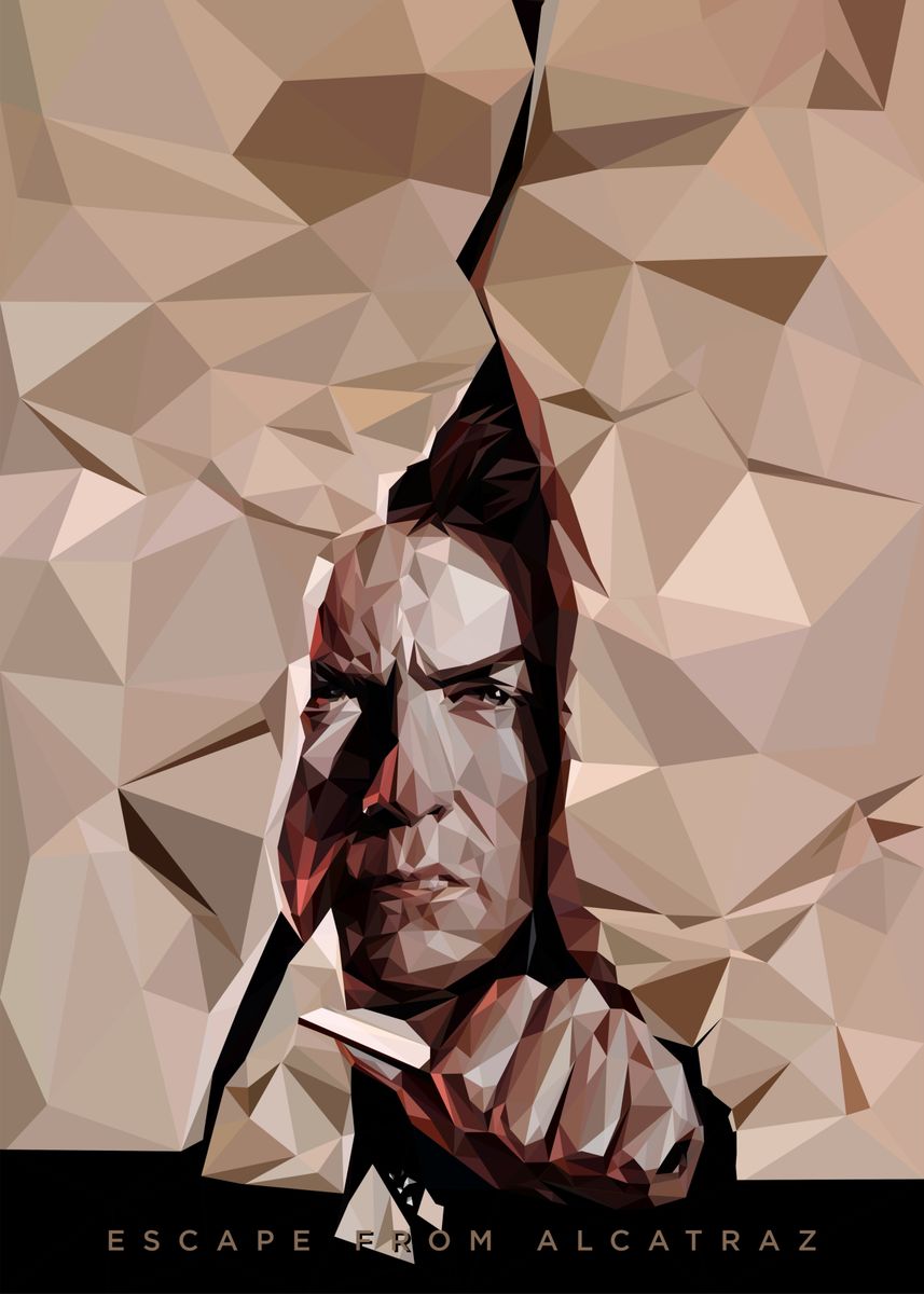 'escape from alcatraz' Poster, picture, metal print, paint by Lowpoly ...