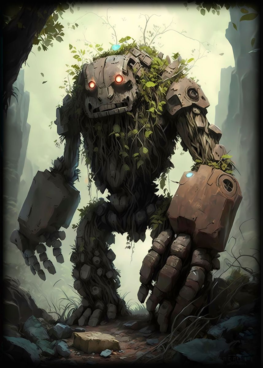 'Forest golem ' Poster, picture, metal print, paint by IHTI ANDERSON ...