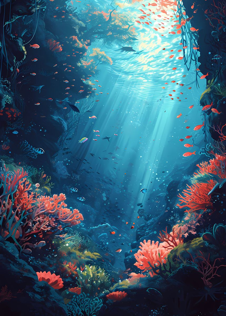 'Stunning sea views' Poster, picture, metal print, paint by Mamanisme ...