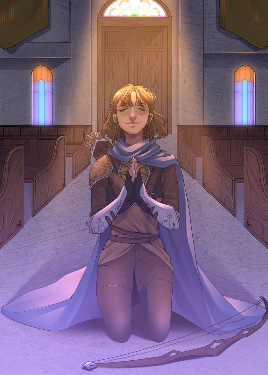 'Dharxius Tramborn Prayer' Poster, picture, metal print, paint by Ryan ...