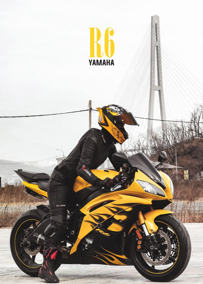 'yellow r6' Poster, picture, metal print, paint by SACSAFON ARTWORKS ...