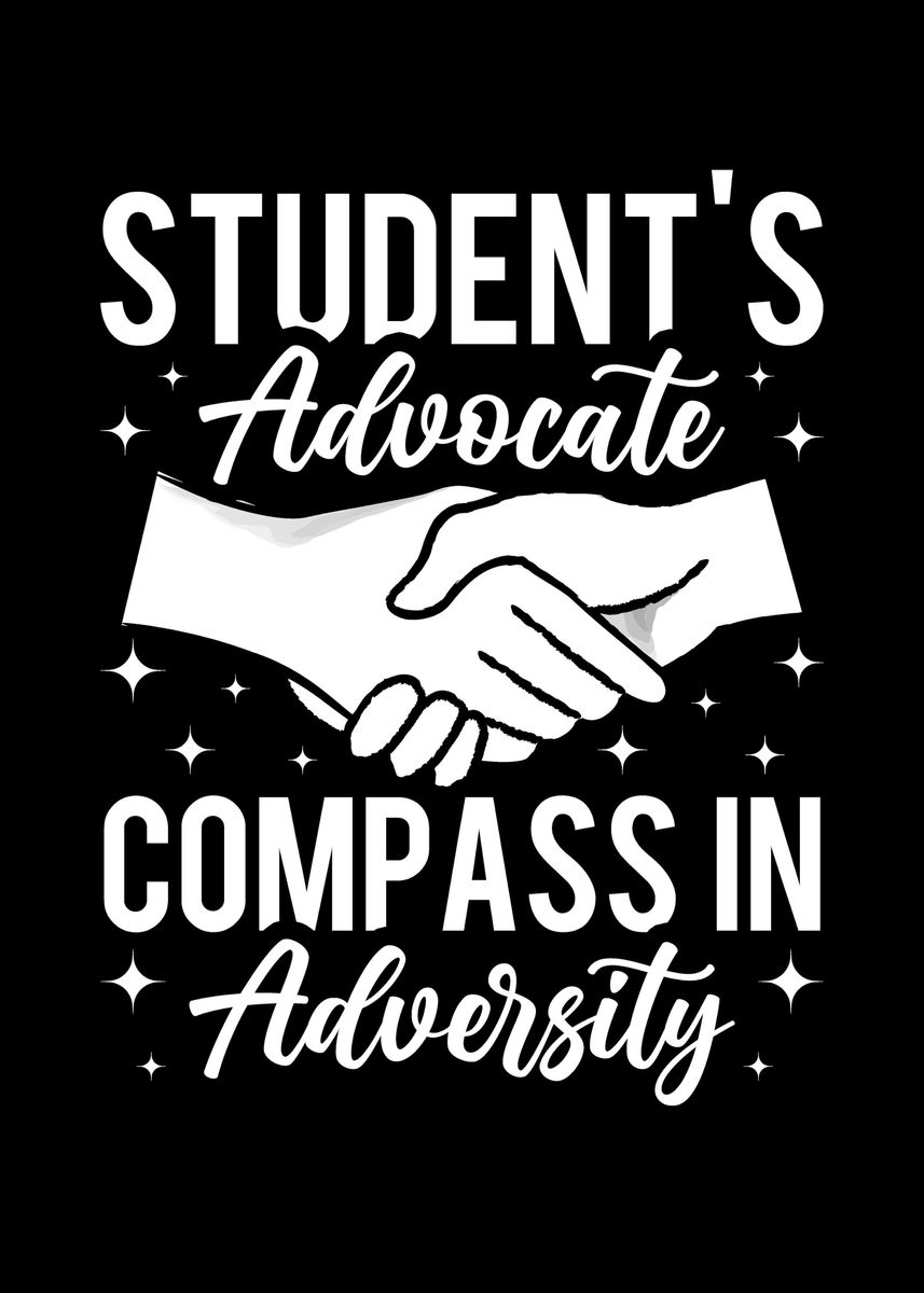 'Students Advocate Compass' Poster, picture, metal print, paint by ...