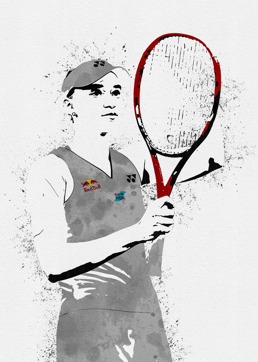 'Elena Rybakina Painting' Poster, picture, metal print, paint by Phan ...