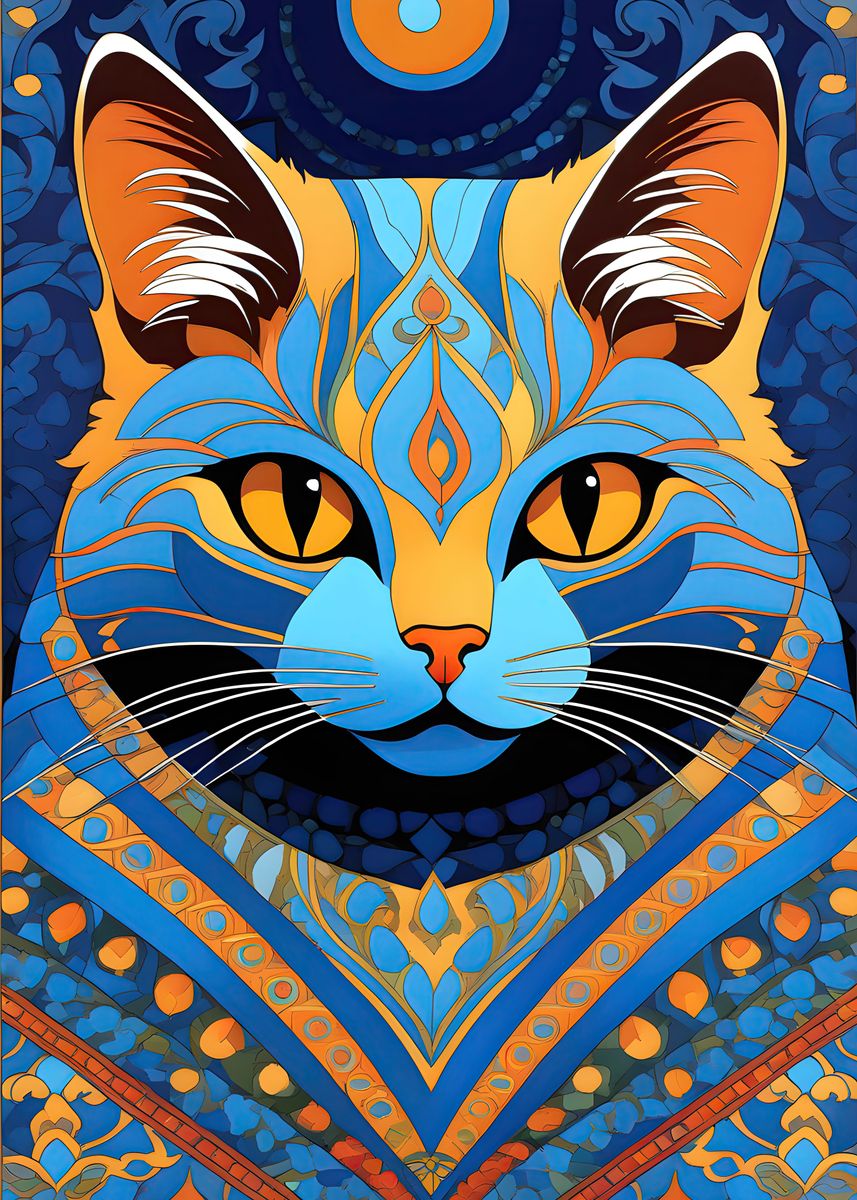 'Catnip Nebula Dreams' Poster, picture, metal print, paint by ...