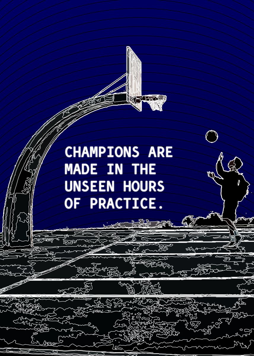 'Basketball Motivation' Poster, picture, metal print, paint by Shaheen ...
