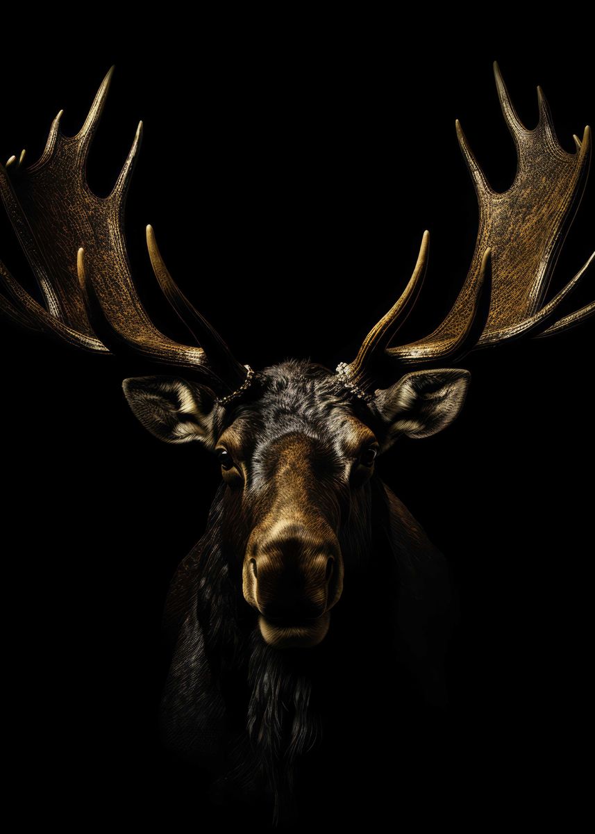 'Gold Dark Antelope' Poster, picture, metal print, paint by Morgan Yon ...