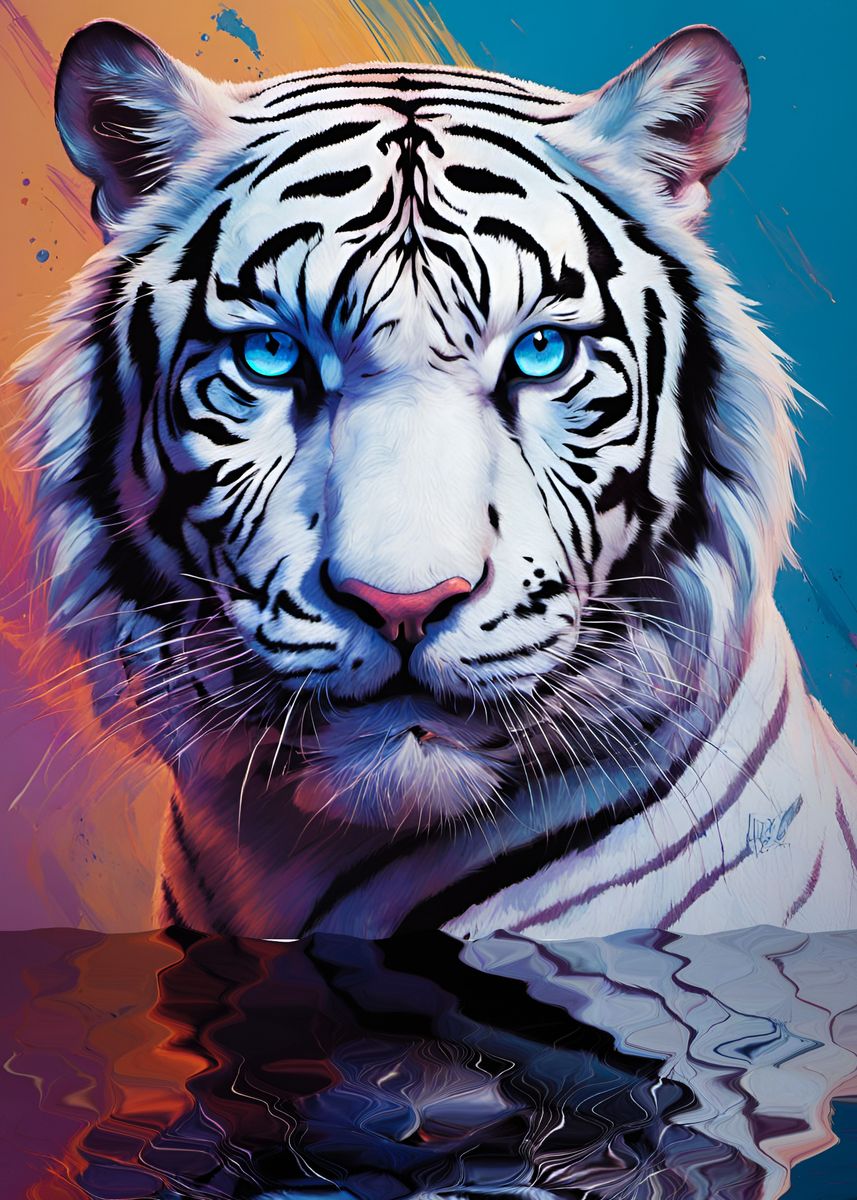'Conquer Tiger' Poster, picture, metal print, paint by GOBeast | Displate