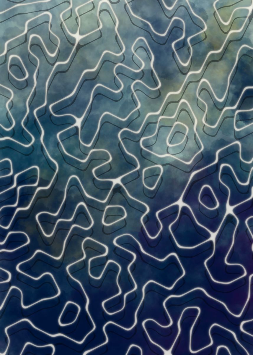 'Water surface' Poster, picture, metal print, paint by Kinga | Displate