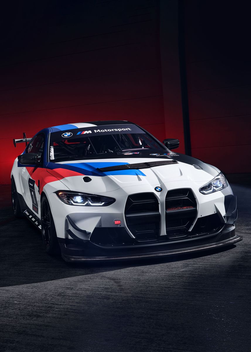 'BMW M4 GT4' Poster, picture, metal print, paint by Art Project | Displate