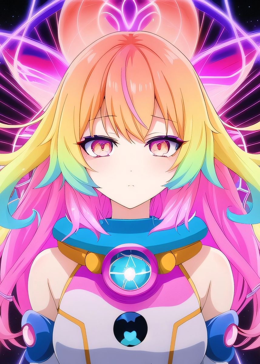 Rainbow Anime Girl Poster Picture Metal Print Paint By Rick Rainbow Anime Girl Poster Picture Metal Print Paint By Rick