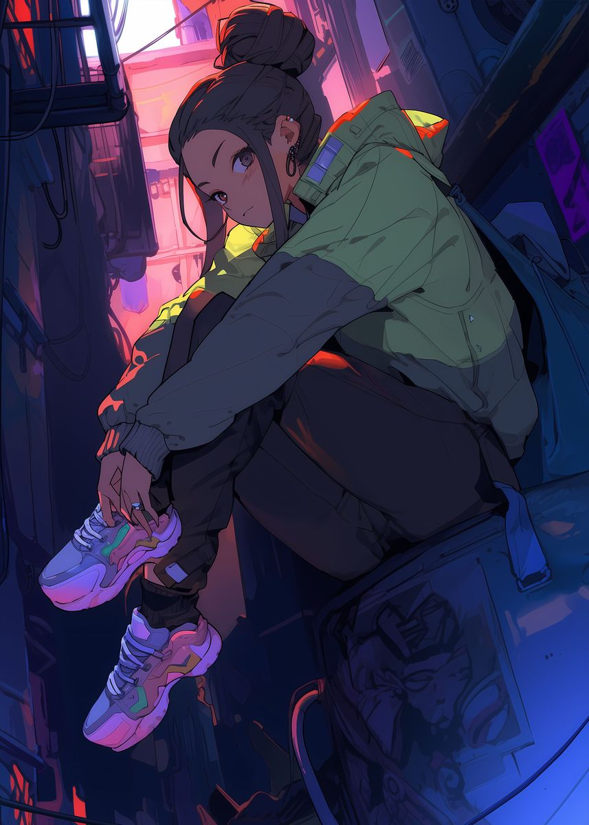 'Street Wear Girl' Poster, picture, metal print, paint by Cardo | Displate