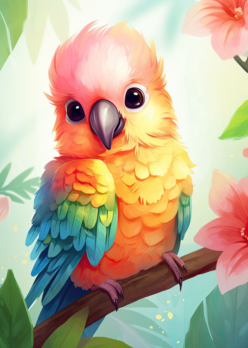 'Summer bird' Poster, picture, metal print, paint by Mezma and Azzayal ...