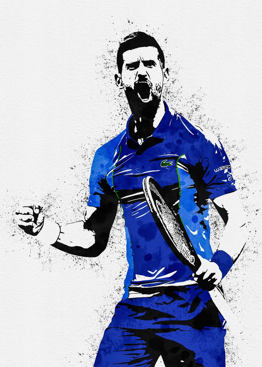 'Novak Djokovic Painting' Poster, picture, metal print, paint by Phan ...