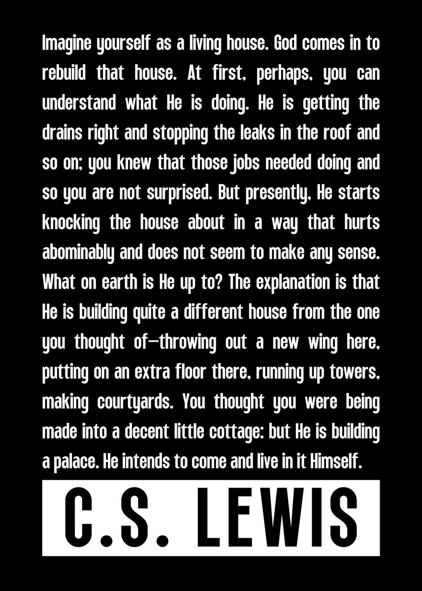 'CS Lewis Quotes' Poster, picture, metal print, paint by Nae | Displate