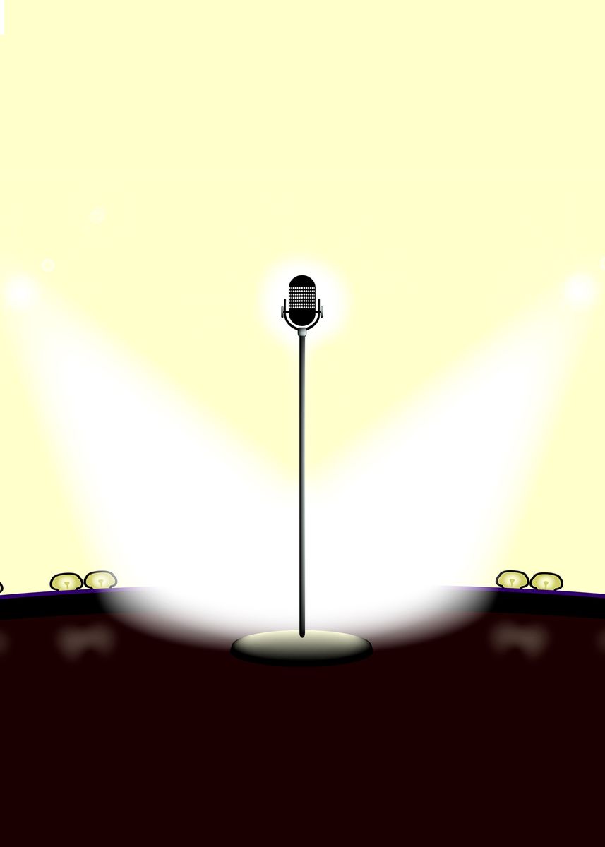 'Open Mic Night Light' Poster, picture, metal print, paint by HomeStead ...