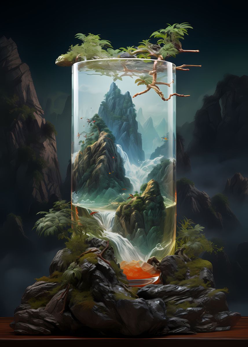 'Nature Alcohol Cocktail' Poster, picture, metal print, paint by ...