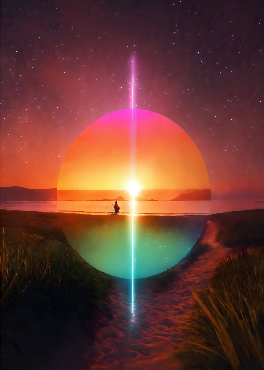 'Blissful and Calming Aura' Poster, picture, metal print, paint by ...