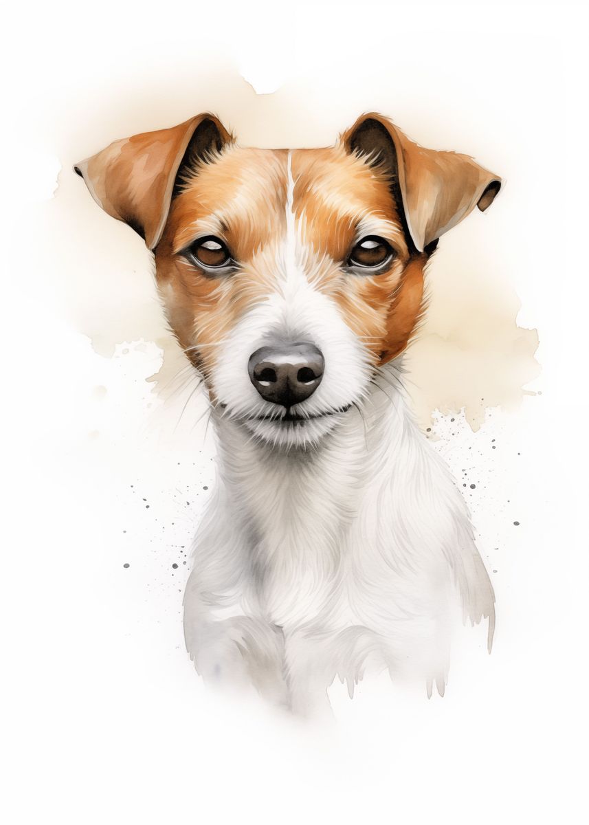 'Jack russell portrait' Poster, picture, metal print, paint by Mappingz ...