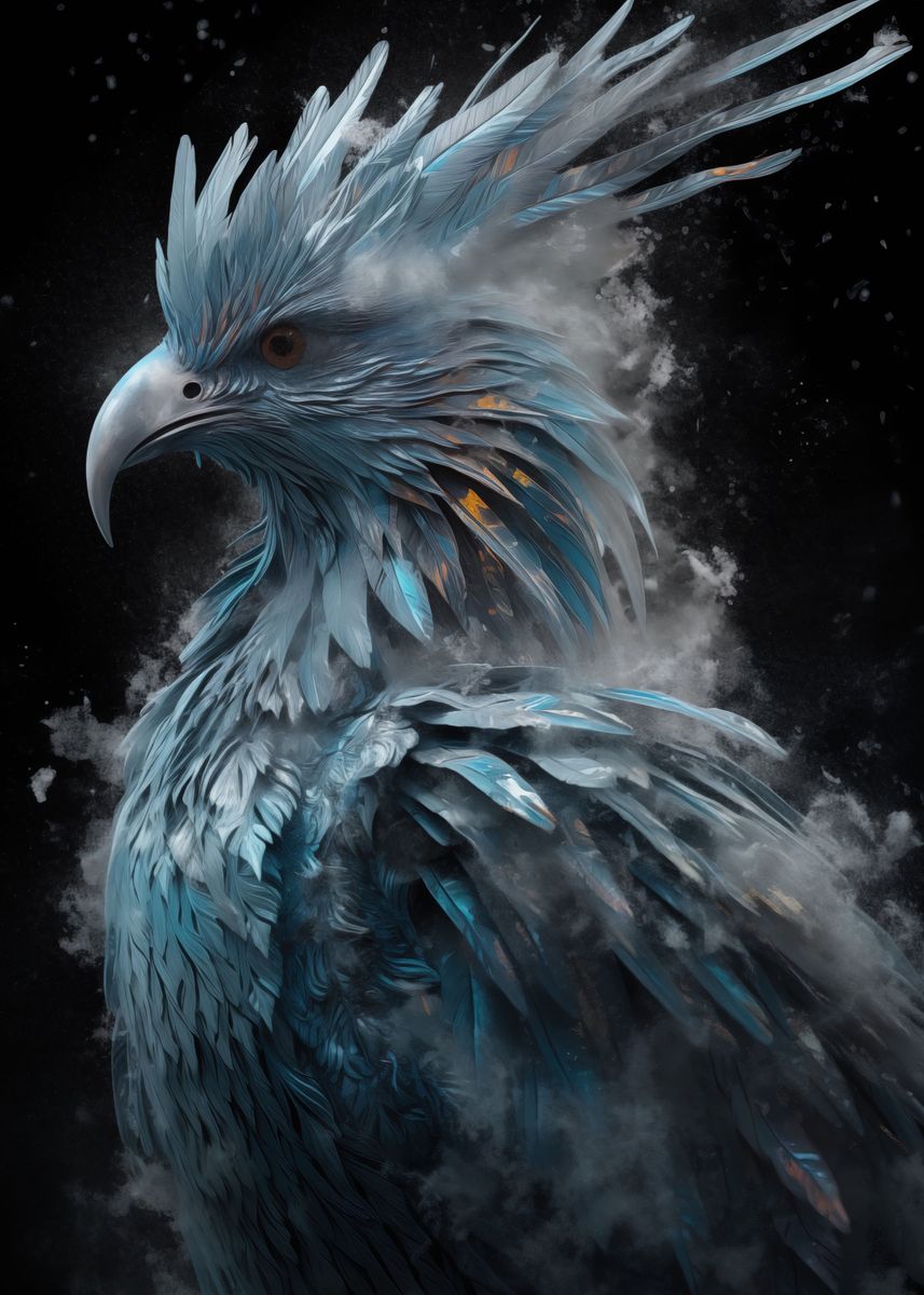 'Ice Frost Phoenix' Poster, picture, metal print, paint by HyperArt ...