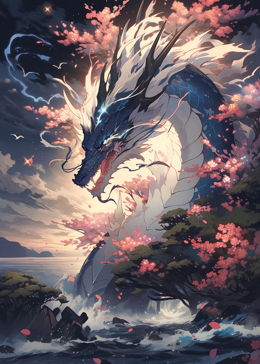 'Dragon' Poster, picture, metal print, paint by Hako | Displate