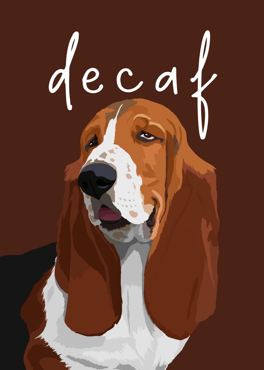 'Decaf coffee' Poster, picture, metal print, paint by ByKammille | Displate