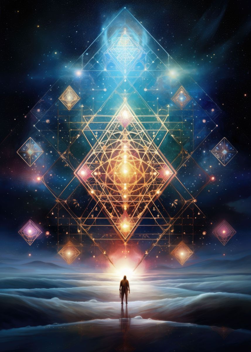 'Sacred geometry II' Poster, picture, metal print, paint by Mezma and ...