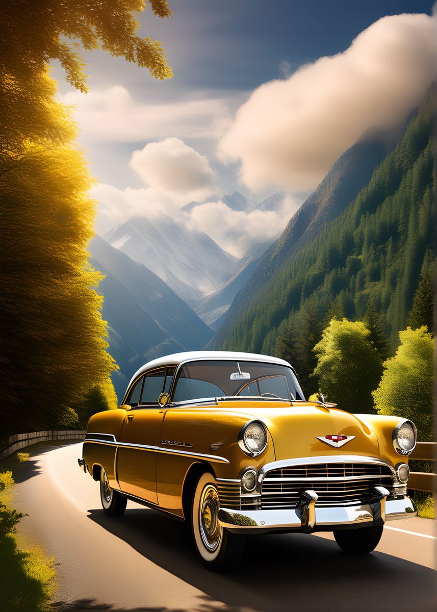 'classic car' Poster, picture, metal print, paint by Artistme Taylor ...