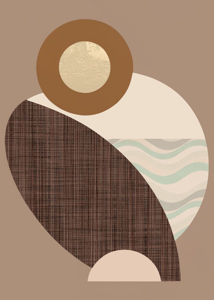 'Earthy Shapes' Poster, picture, metal print, paint by Esskay Designs ...