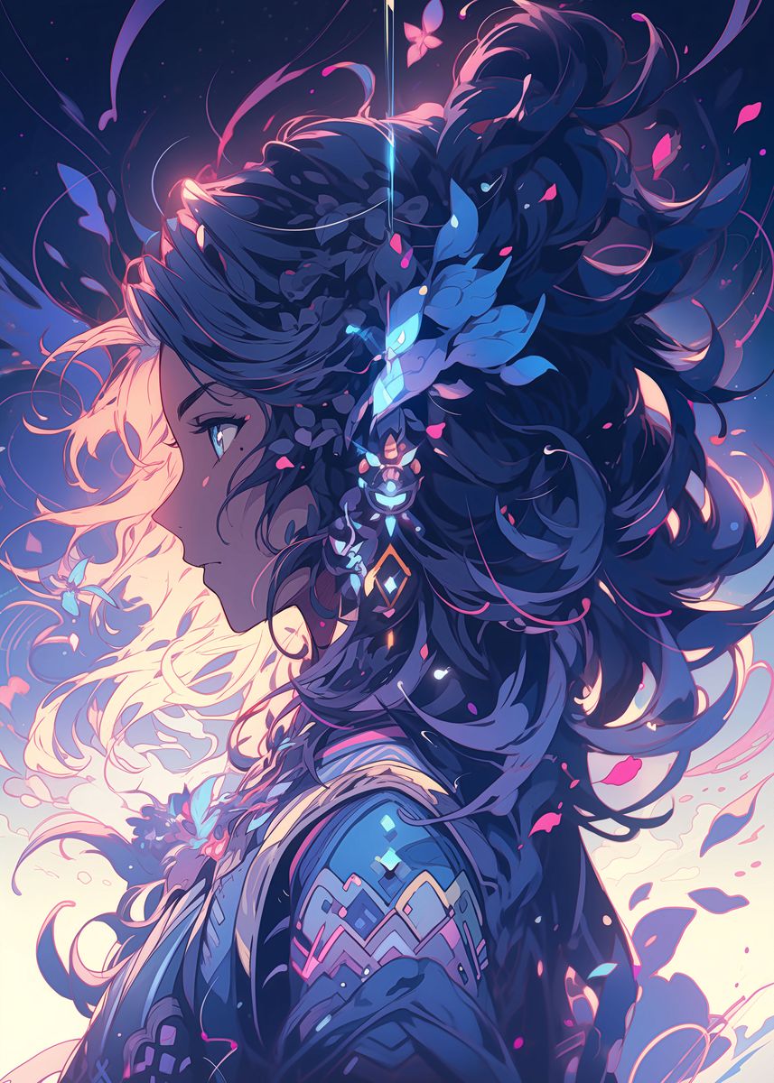 'Moonbride' Poster, picture, metal print, paint by Hako | Displate