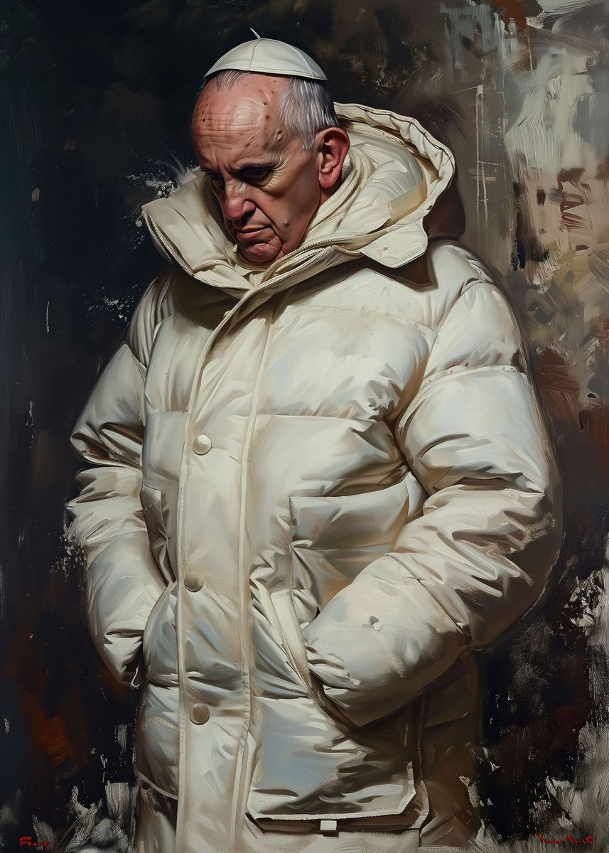 'Hyped Pope' Poster, picture, metal print, paint by Cardo | Displate