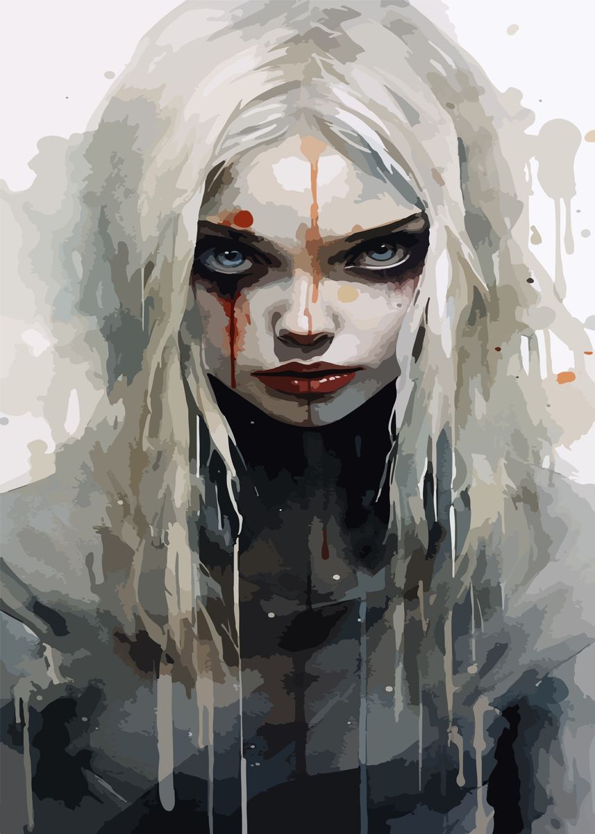 'Vampire Watercolor Art' Poster, picture, metal print, paint by ...